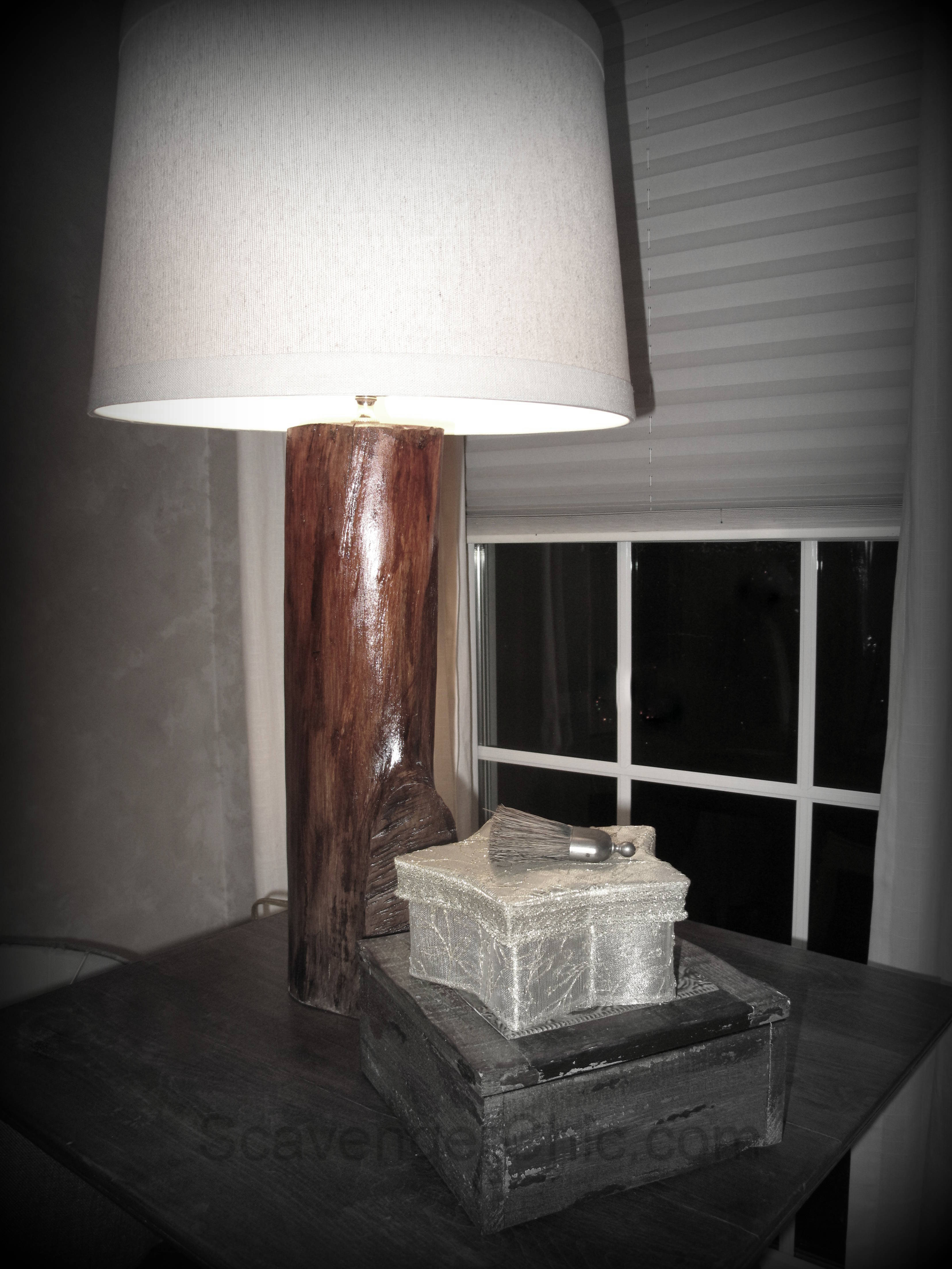 Make it Yourself, a Lamp made from a Log - Scavenger Chic