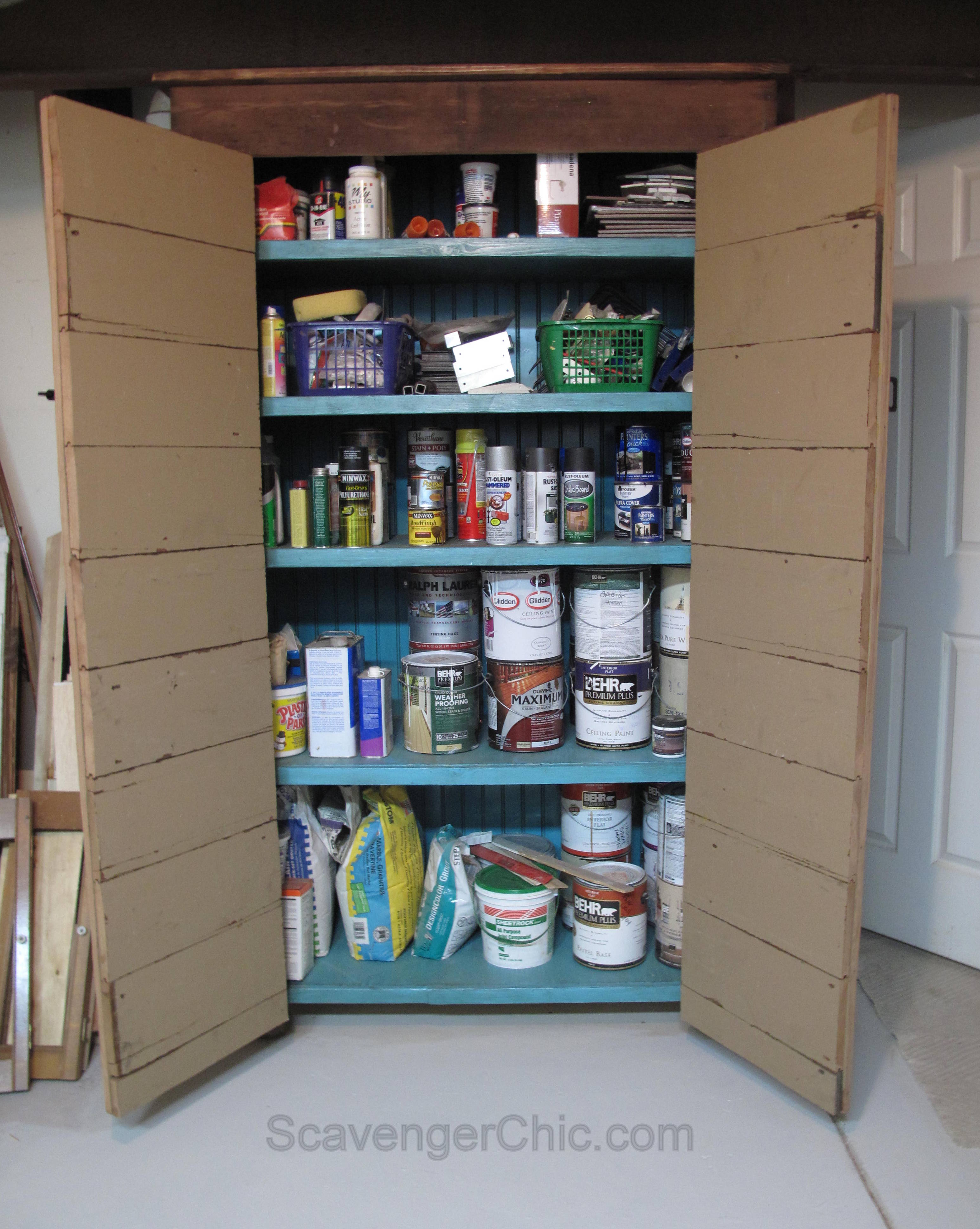 DIY Rustic Storage Cupboard - Scavenger Chic