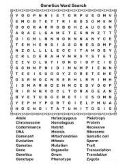 Genetics Word Search Pdf Genetics Word Search Pdf