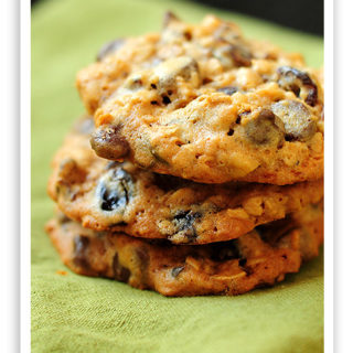 Chocolate Cherry Walnut Cookies