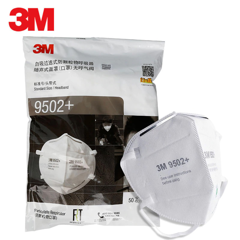 3M 9502+ Protective Filter Mouth Mask KN95 - Worldwide Delivery Time 1 ...