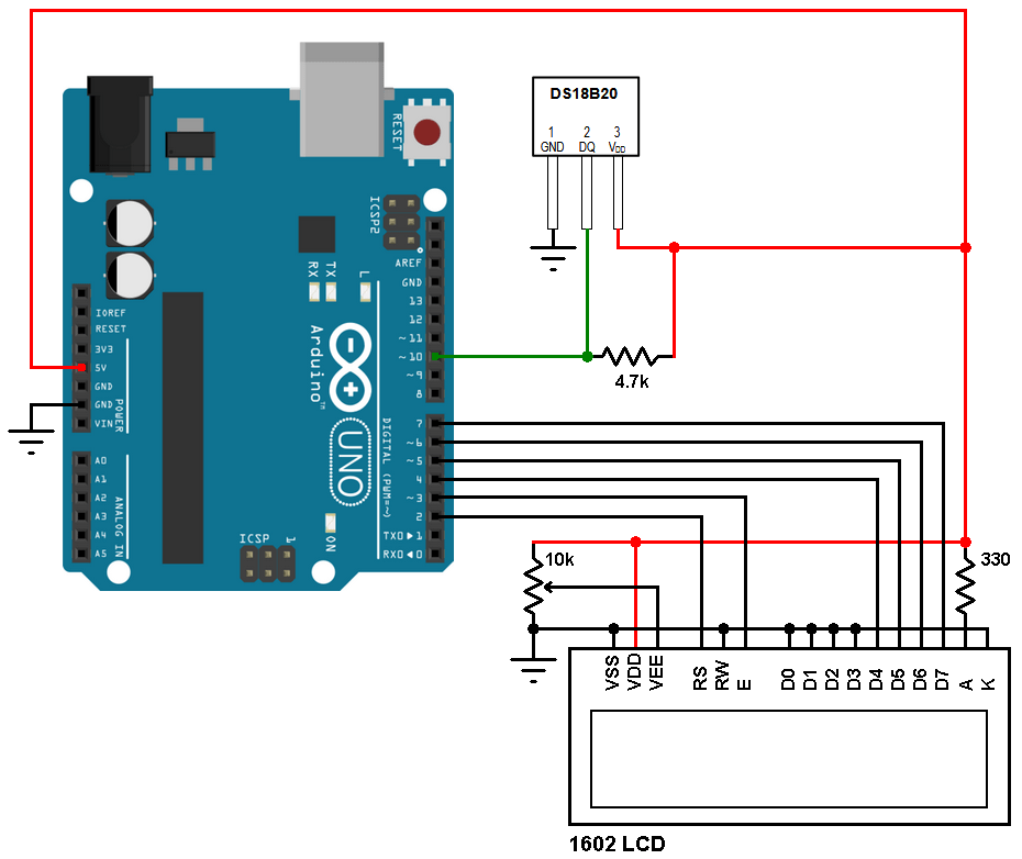 Electronic Thermometer Circuit Diagram