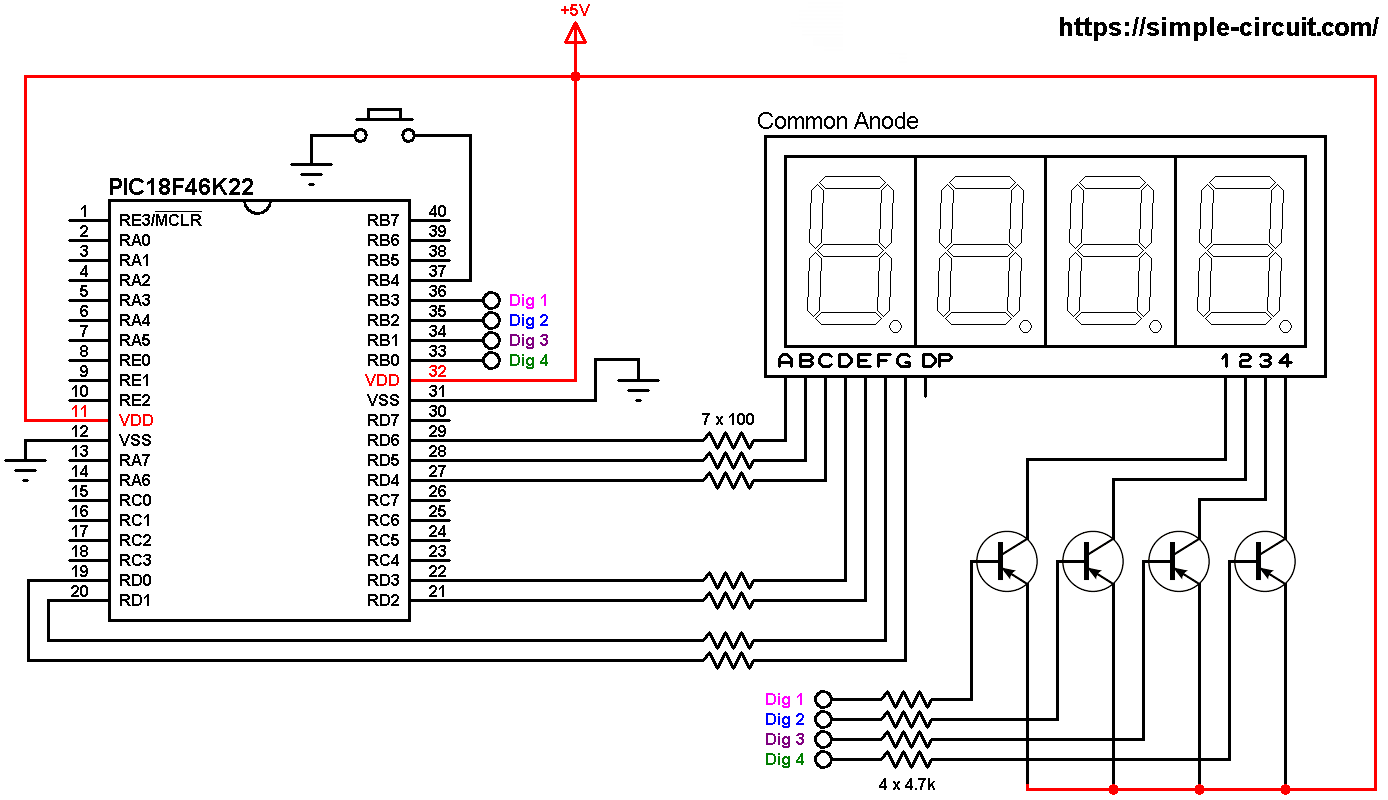 Schematic Diagram Of Seven Segment Display