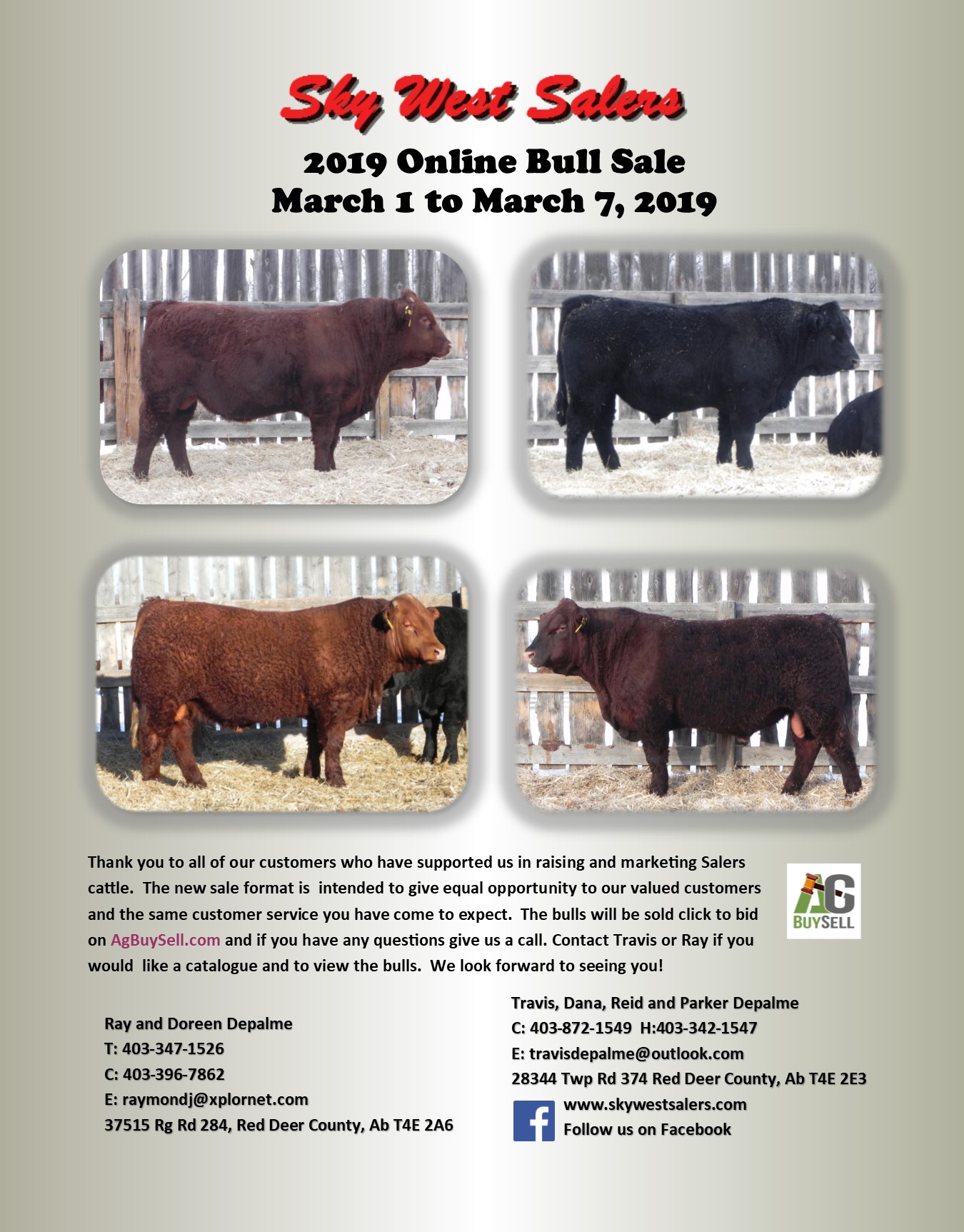 2019 Online Bull Sale – Sky West Salers