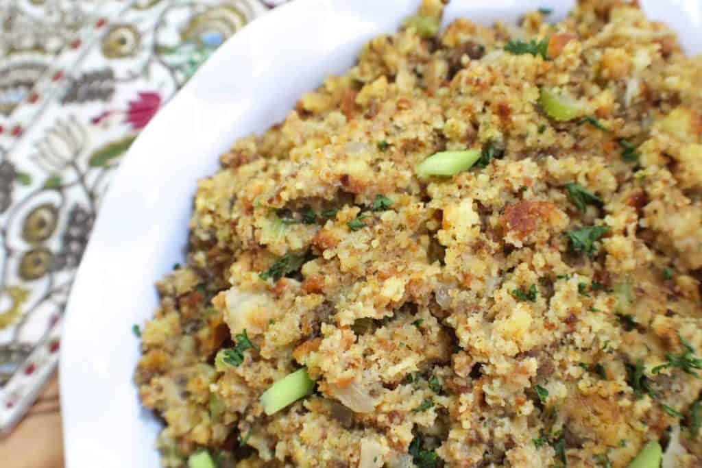 Southern Cornbread Dressing - SmartyPantsKitchen