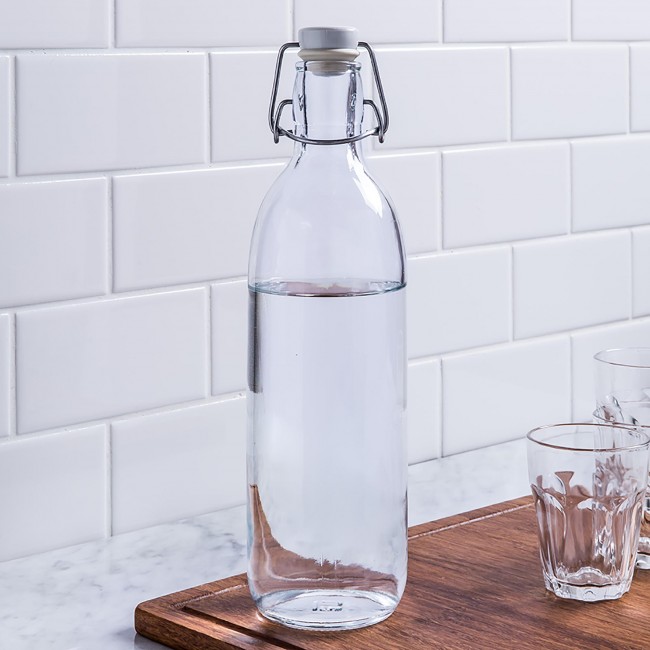 Reusable Glass Water Bottle With Flip Top Lid 0 5LT The Sourcing Team reusable-glass-water-bottle-with-flip-top-lid-0-5lt-the-sourcing-team
