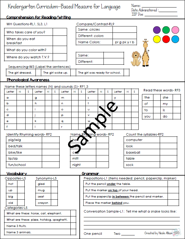 New and Improved Language Assessments! {Free Download} - Speech Peeps