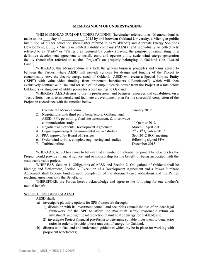Example Memorandum Of Agreement Financial Report example-memorandum-of-agreement-financial-report