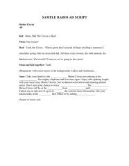 Radio Ad Script Template