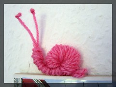 Pink snail from odd yarns | Crafty Beats
