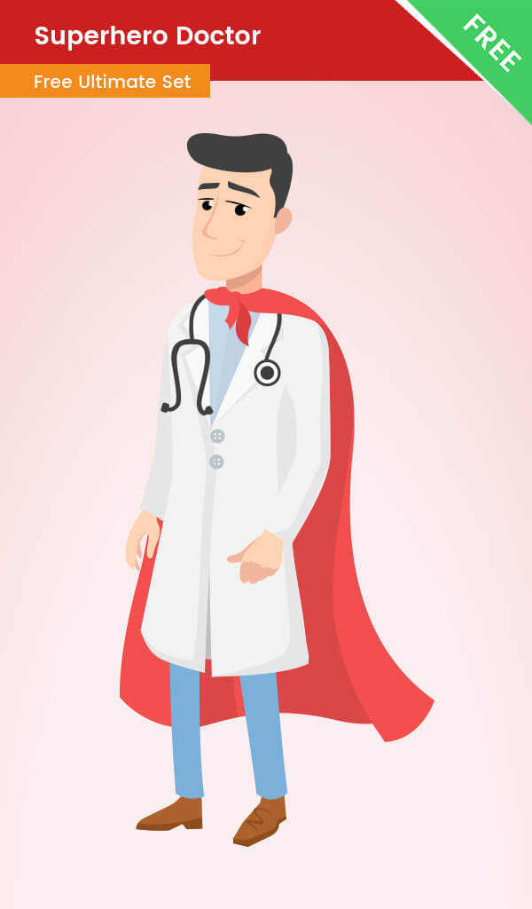 Superhero Doctor Clipart - Vector Characters