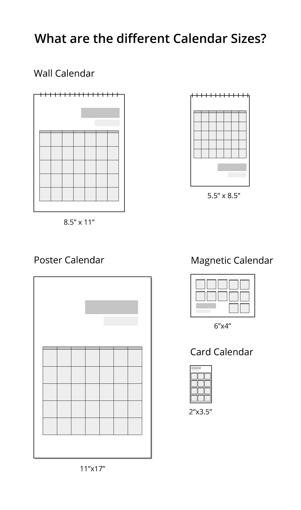 Standard Calendar Sizes - Printable And Enjoyable Learning