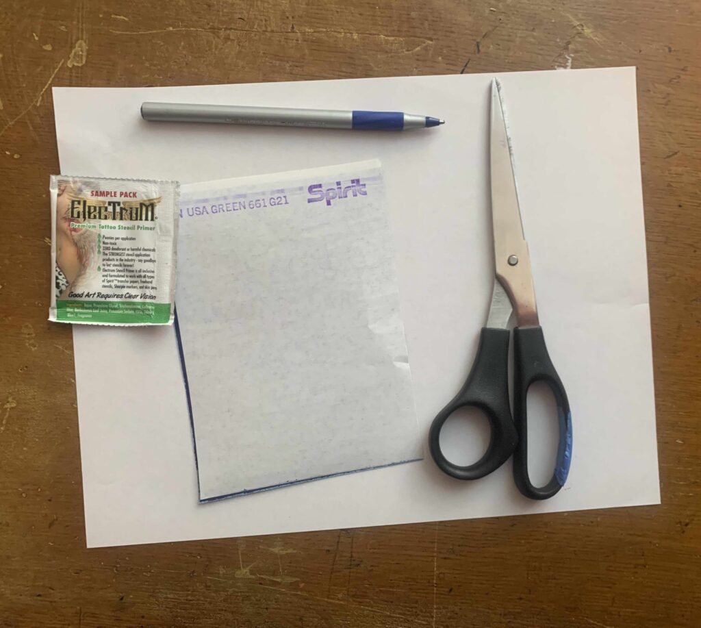 How to use a carbon stencil - Stick and Poke Tattoo Kit