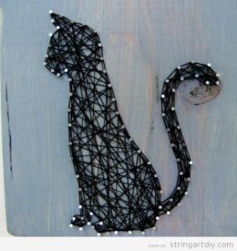 Cat String Art DIY String Art DIY Free Patterns And Templates To 