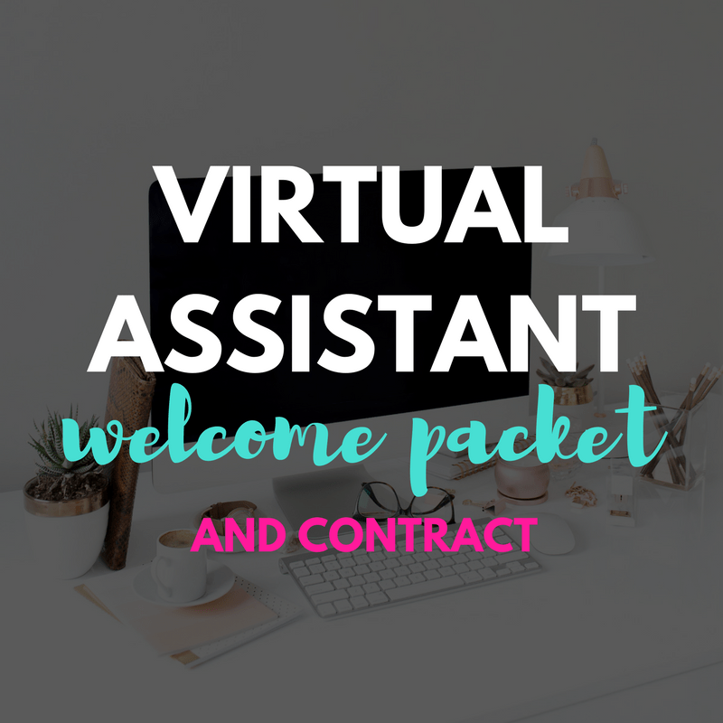 Virtual Assistant Welcome Packet and Contract - Summer Mae Consulting