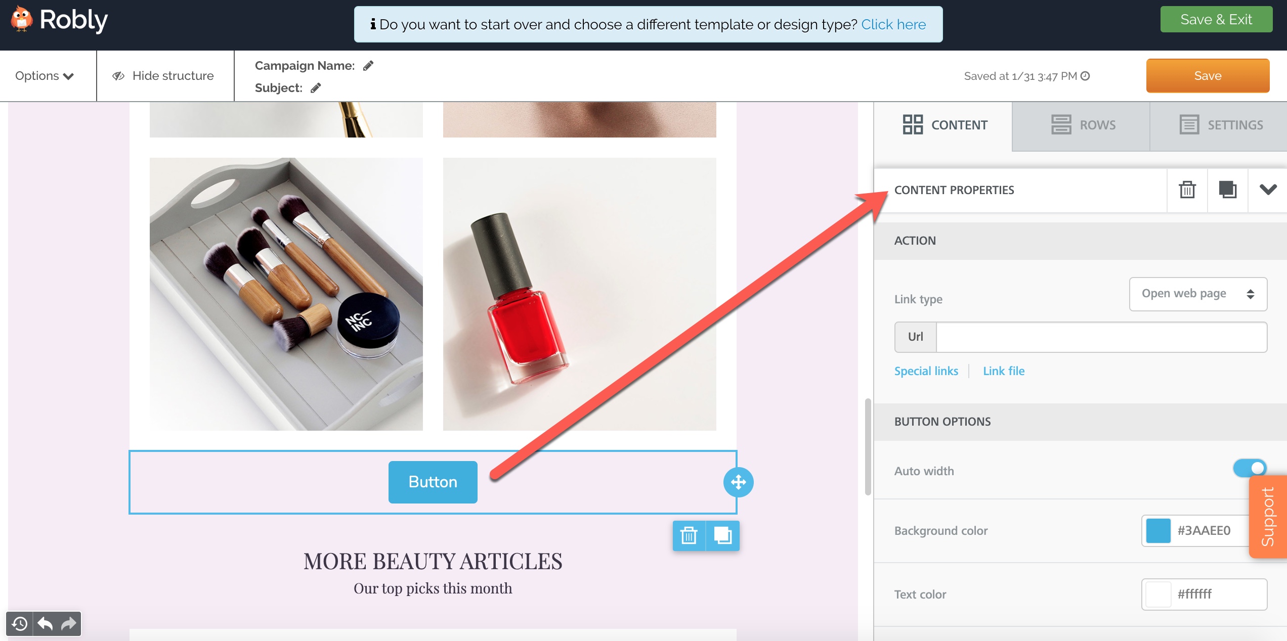 How Do I Add A Button To My Email Campaign Robly Support how-do-i-add-a-button-to-my-email-campaign-robly-support