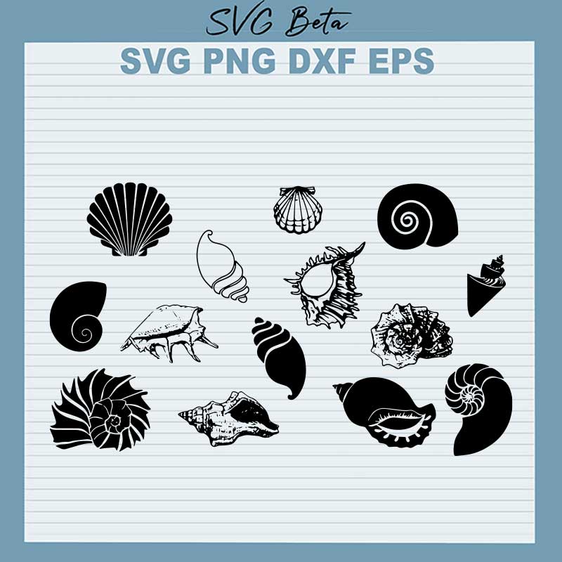 Seashells Ocean SVG, Seashell SVG, Sea Creature Bundle SVG, Seashells ...