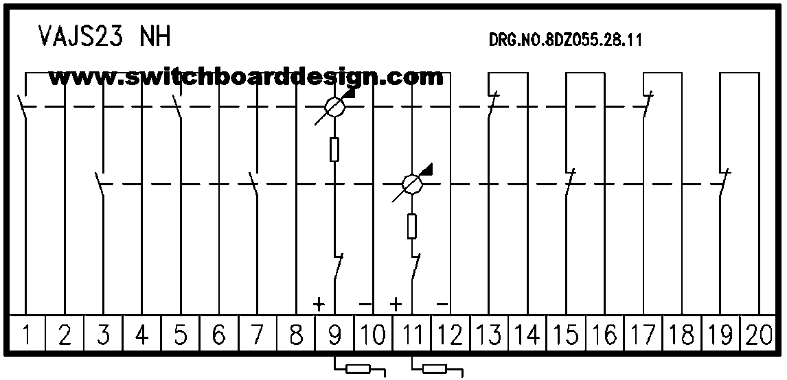 High Speed Tripping Relays Block VAJS23 With (4NO+4NC) - Switchboard Design