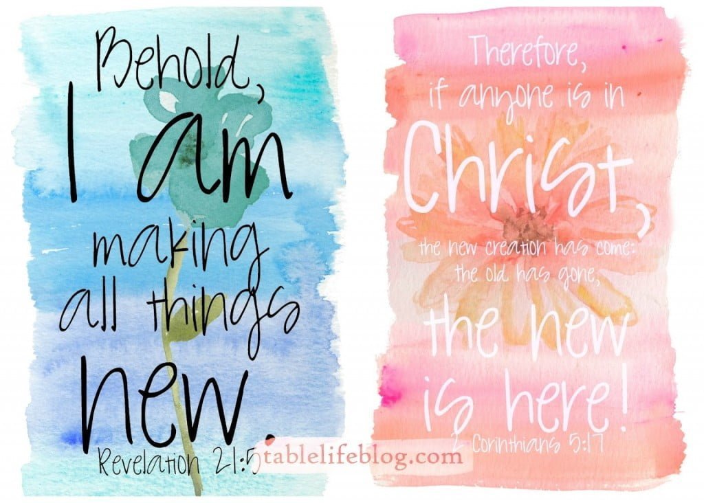 Spring Watercolor Scripture Prints ~ Freebie - TableLifeBlog