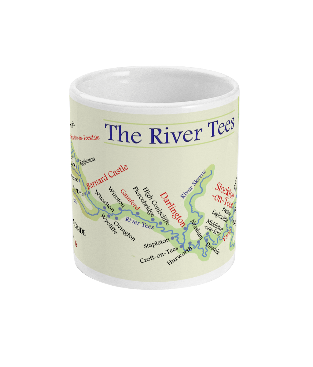 River Tees Map Mug - Tangled Worm