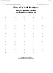 Improper Fractions And Mixed Numbers Worksheets