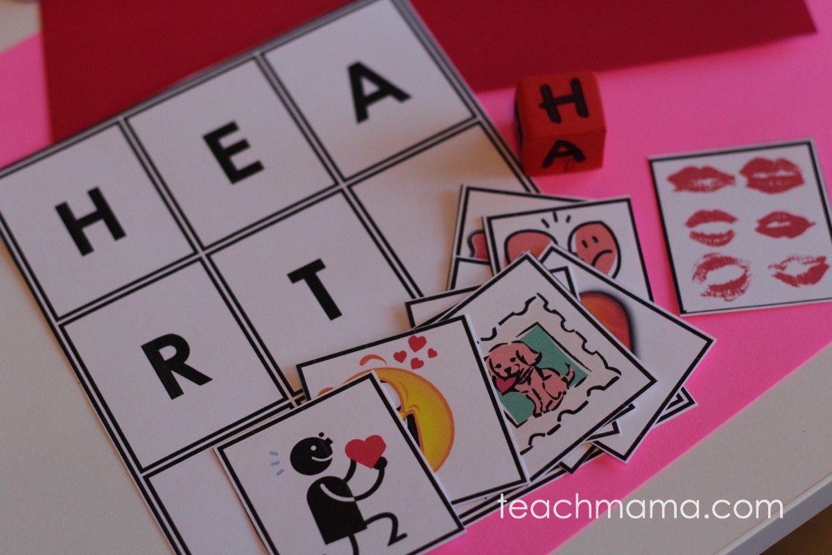 valentine's day heart bingo - teach mama