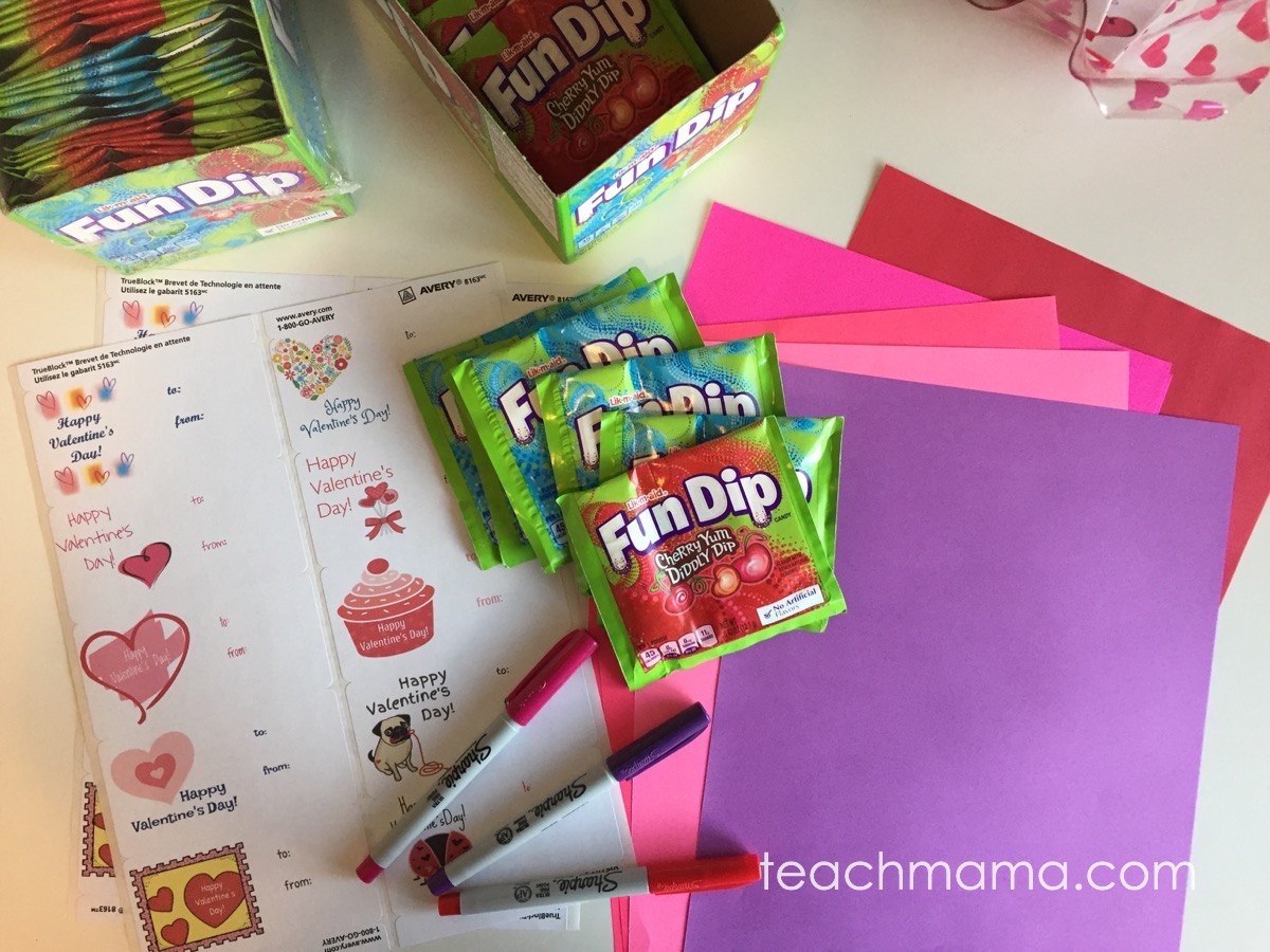 fun dip valentines - teach mama