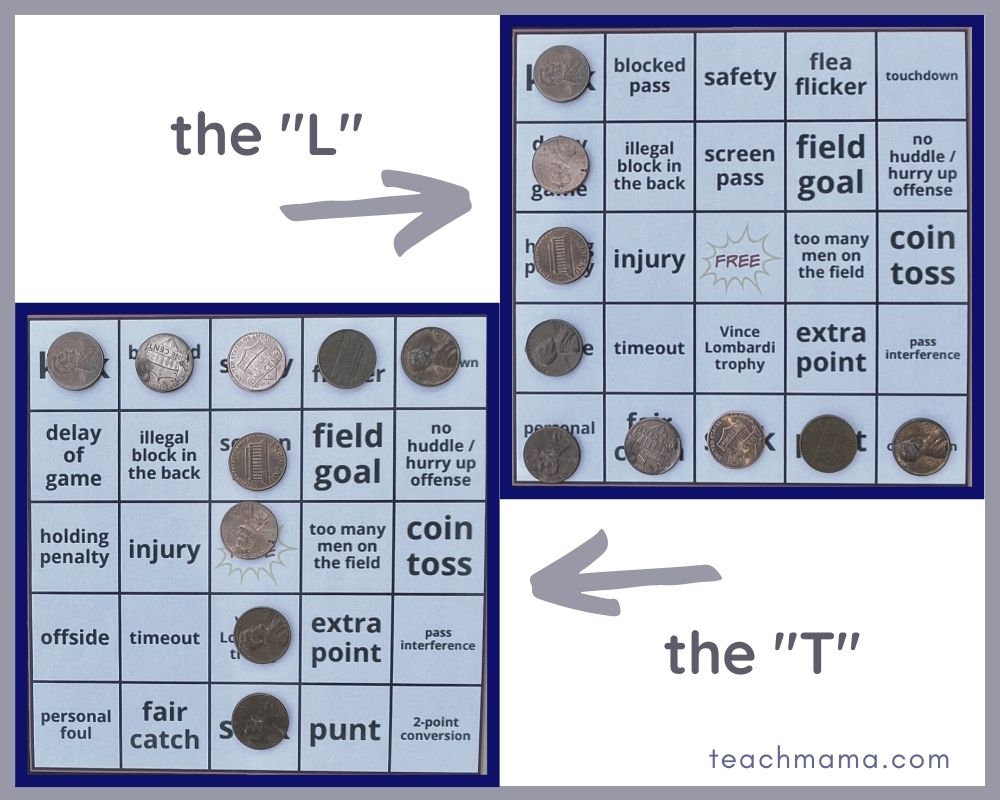 FREE super bowl bingo & party games for all fans - teach mama