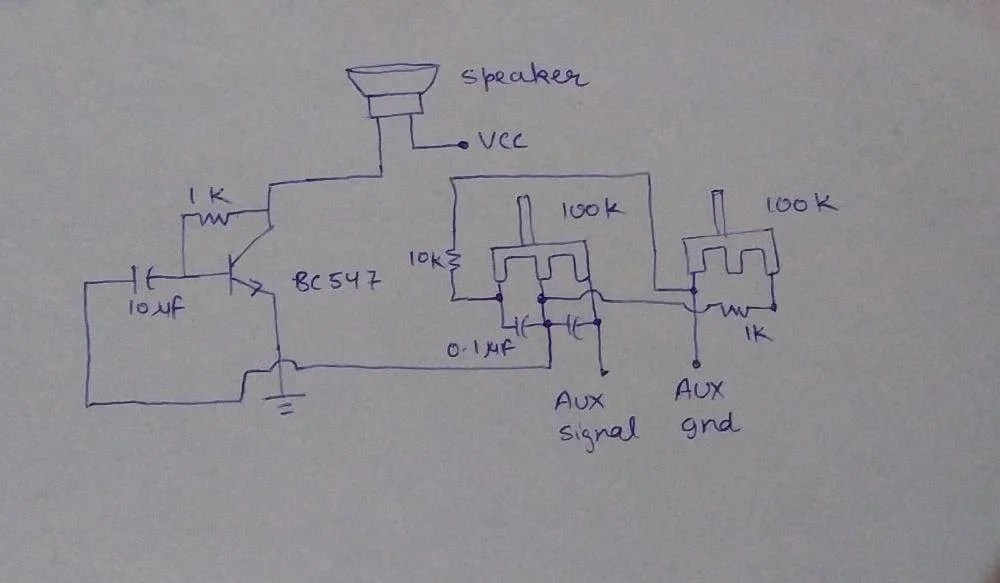 Transistor Bass Booster Circuit Diagram