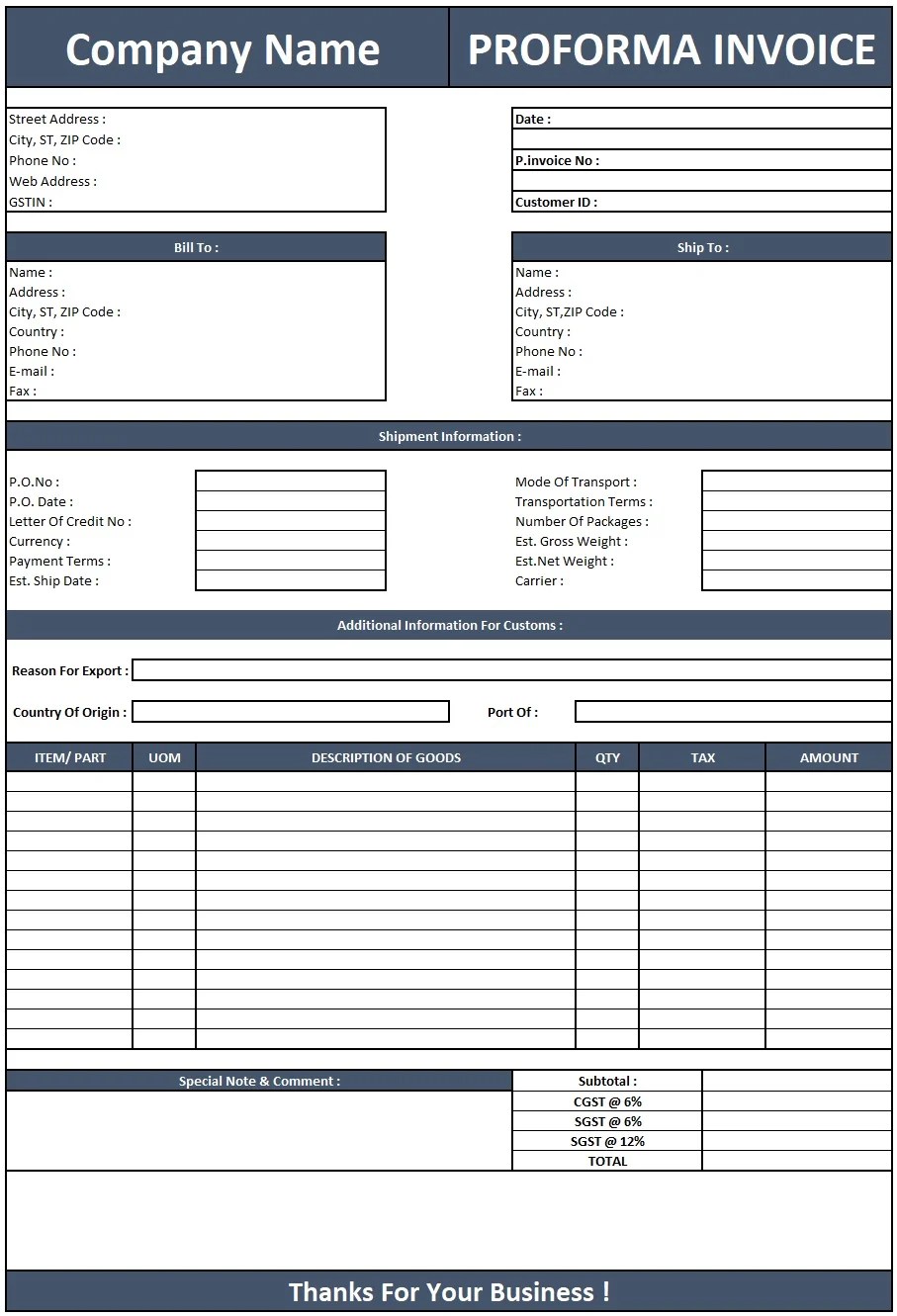 Sap Proforma Invoice Process | Download Proforma Invoice In Excel