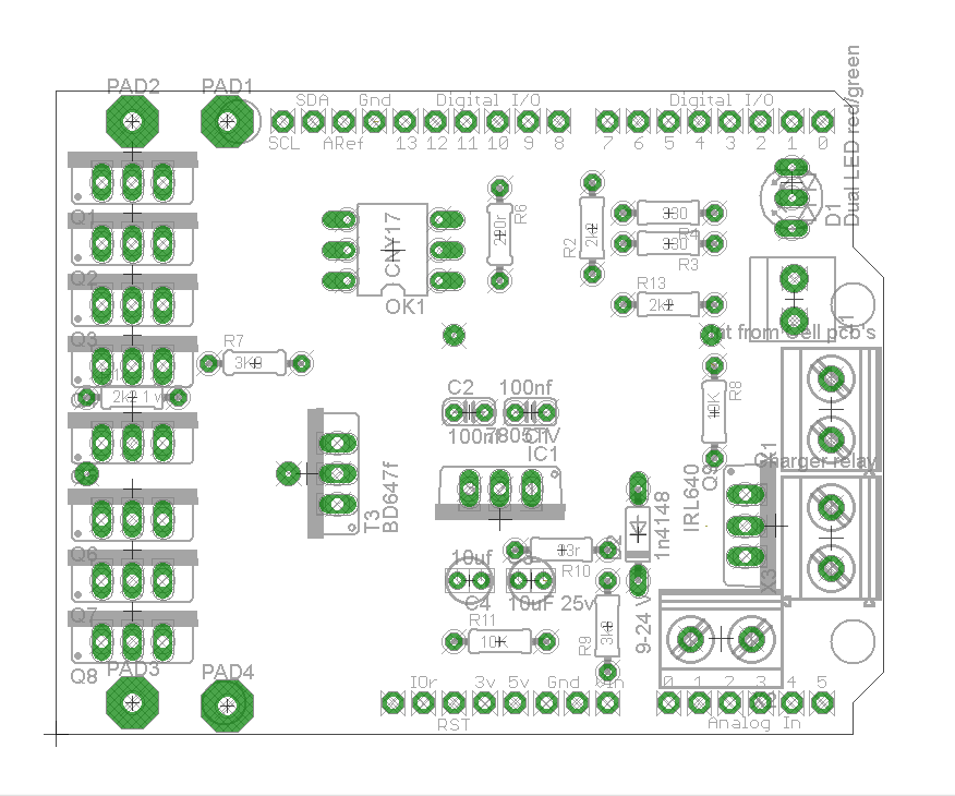arduino baseret BMS til LiPo, LiIon og LiFePo4 batteri celler – Vertikal Integration