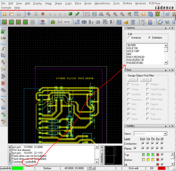 orcad PCB Editor ændre PADsize – Vertikal Integration