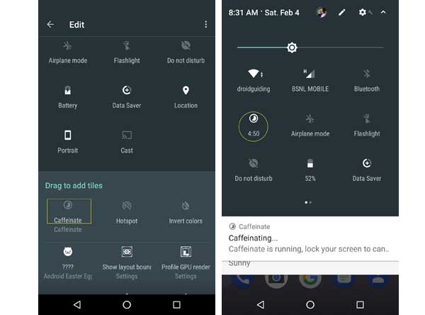 How to Add a Quick Settings Tile for Screen Timeout Settings - Techtrickz