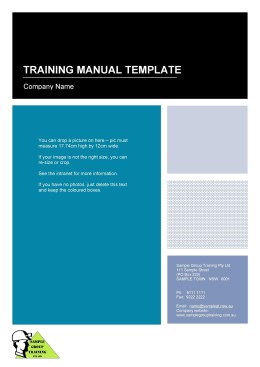 Training Manual Template