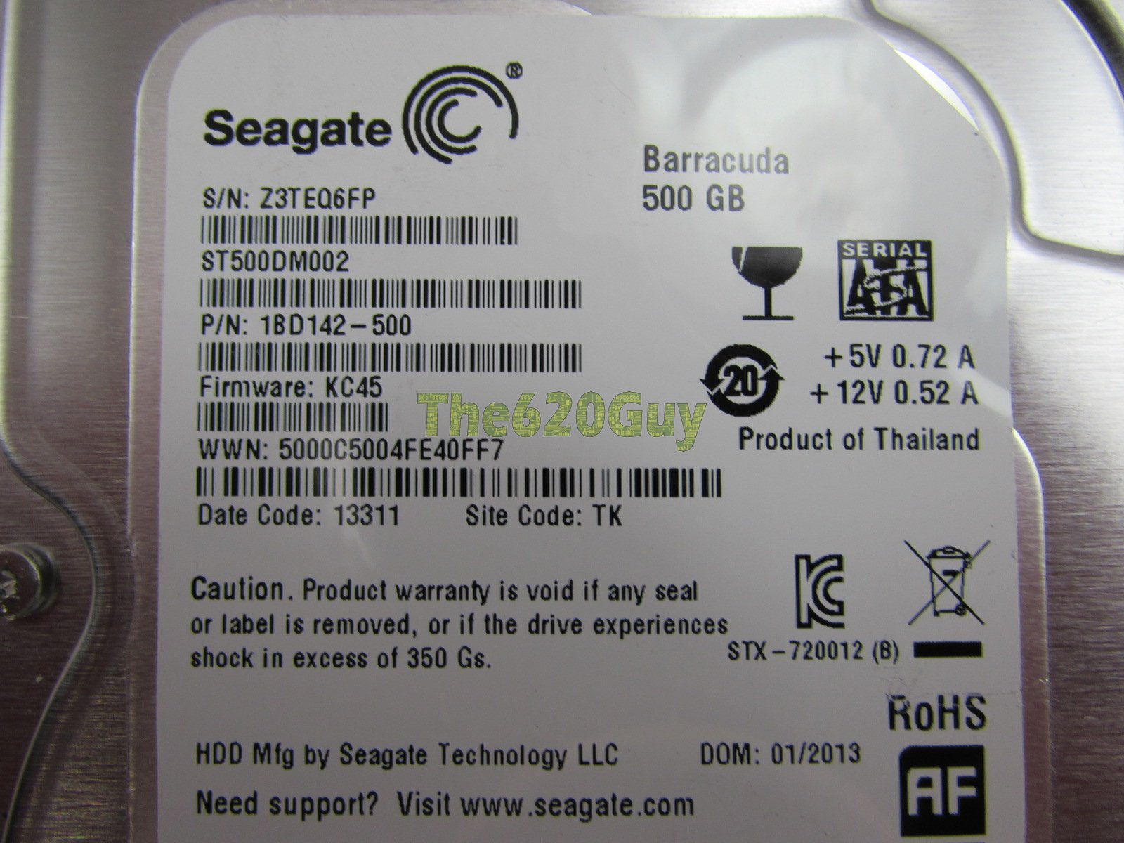 Seagate ST500DM002 Barracuda 500GB 7200RPM SATA Hard Drive 1BD142-500 ...