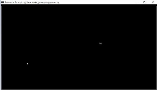 Snake Game Using Python Curses | TheAILearner