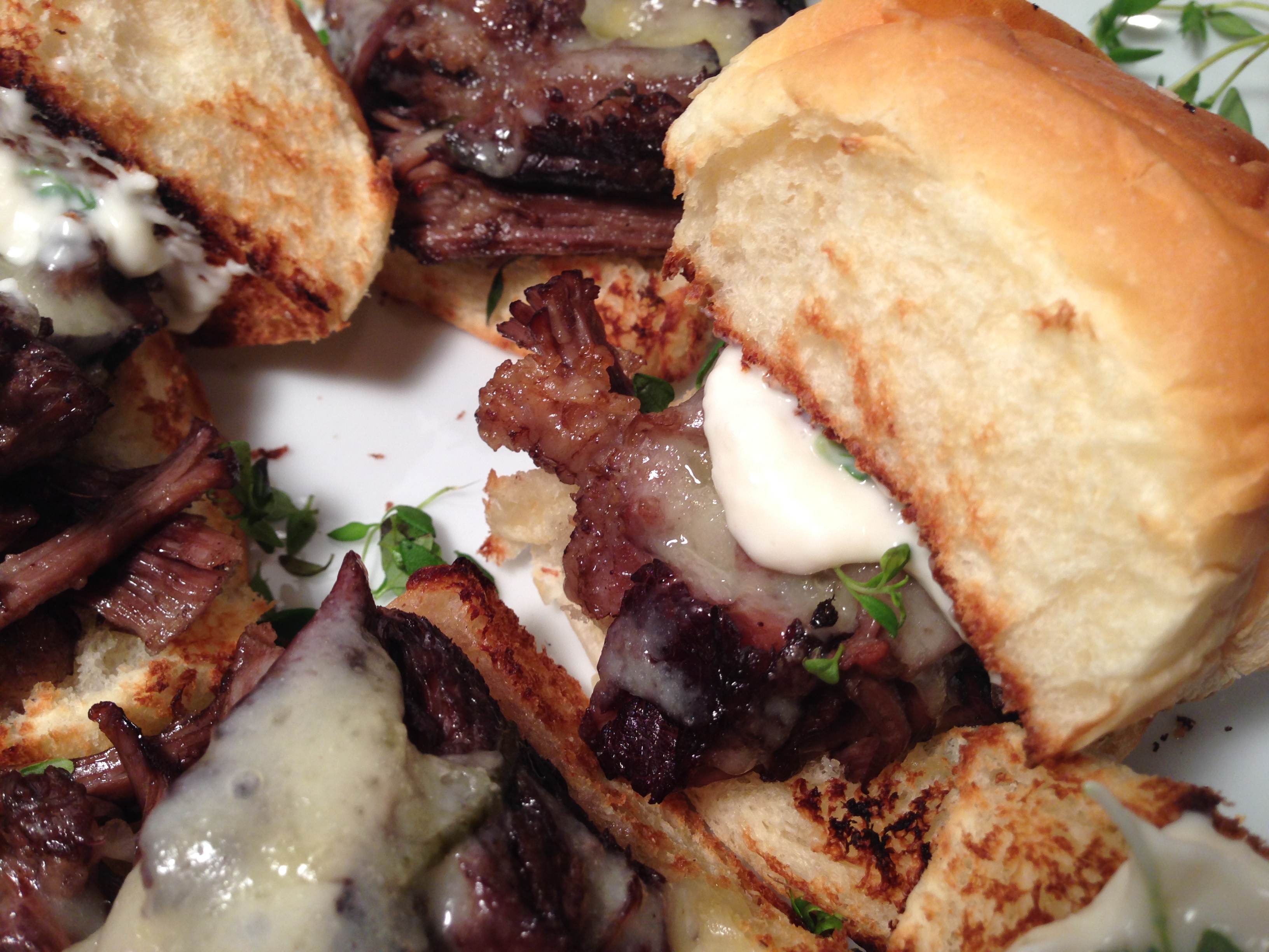 Braised Short Rib Sliders with Creamy Horseradish Spread | The Common Plate