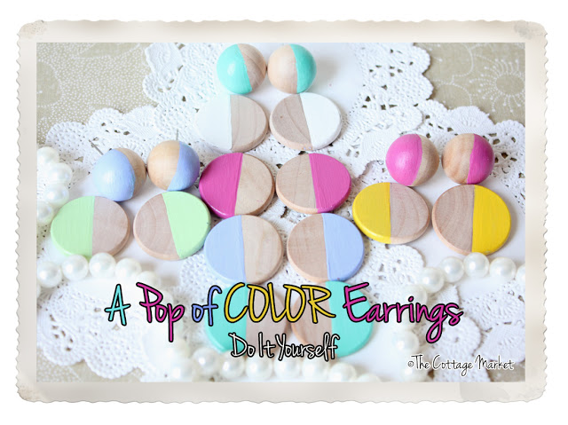 Pop of Color Earring DIY Tutorial It's a Cinch - The Cottage Market