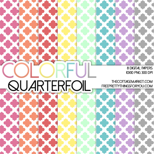 Quarterfoil Colorful Moroccan Digital Paper Pack {A Digital Paper Pack ...