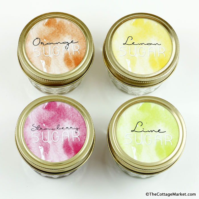 Fruit Flavored Sugar DIY with Free Printable Labels - The Cottage Market