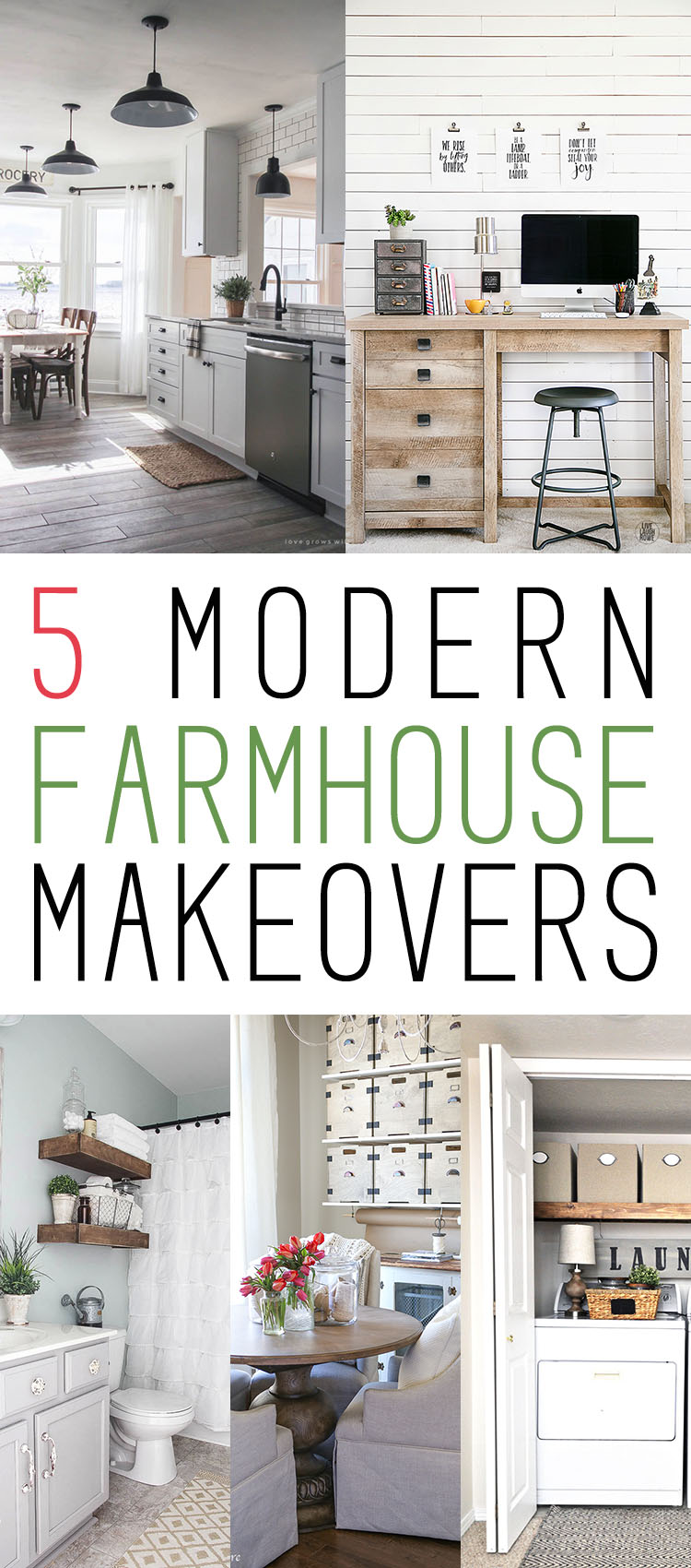 5 Modern Farmhouse Room Makeovers - The Cottage Market