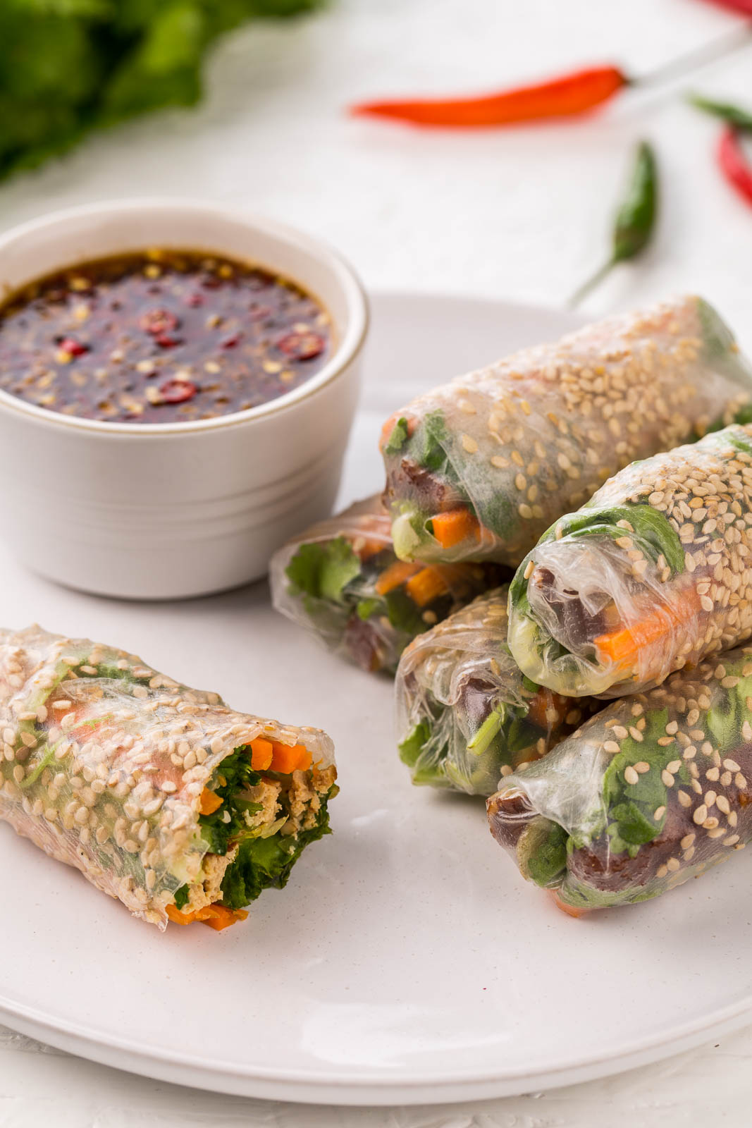 A Rainbow of Spring Rolls for Meatless Mondays - The Cottage Market