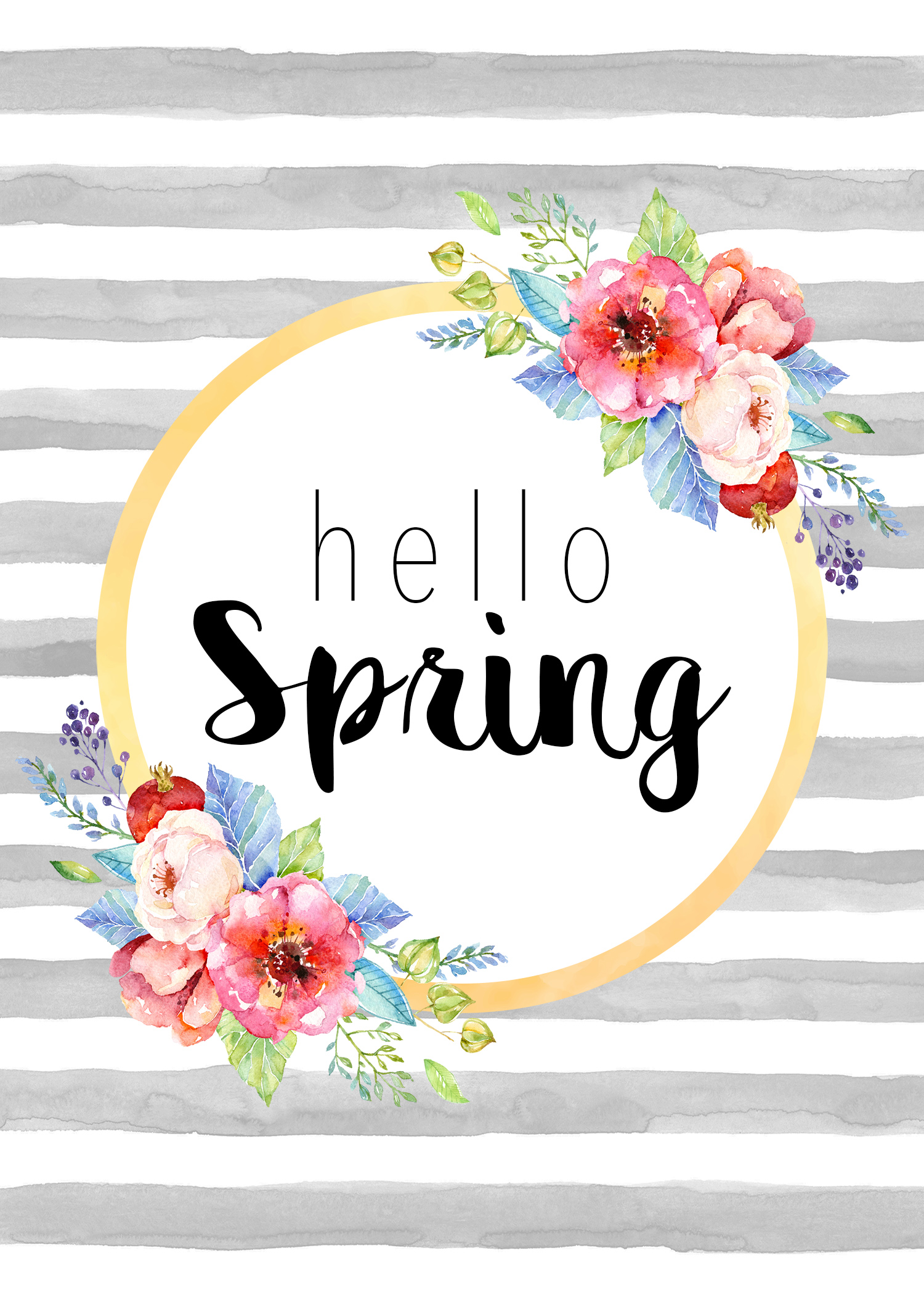 Free Printable Hello Spring Collection - The Cottage Market