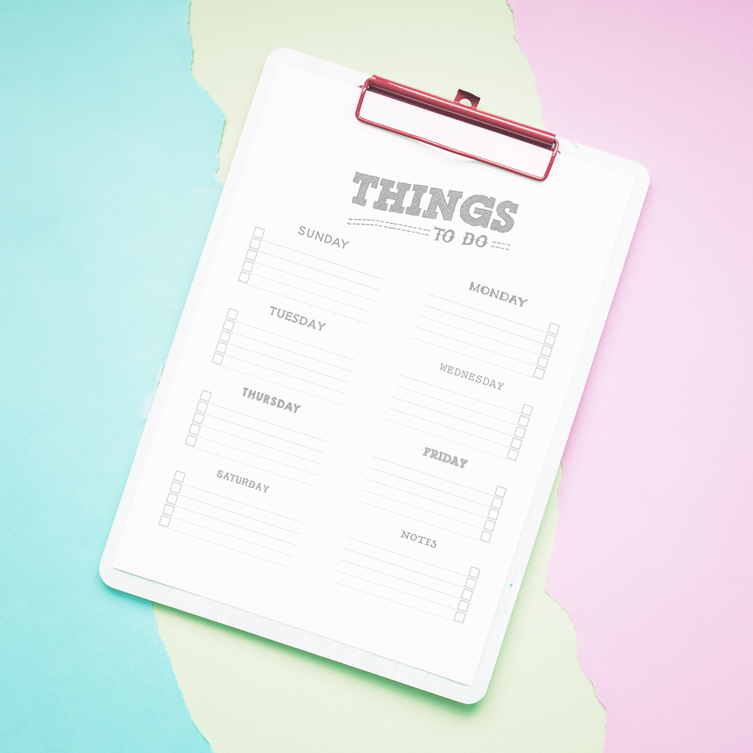 Free Printable Things To Do List - The Cottage Market