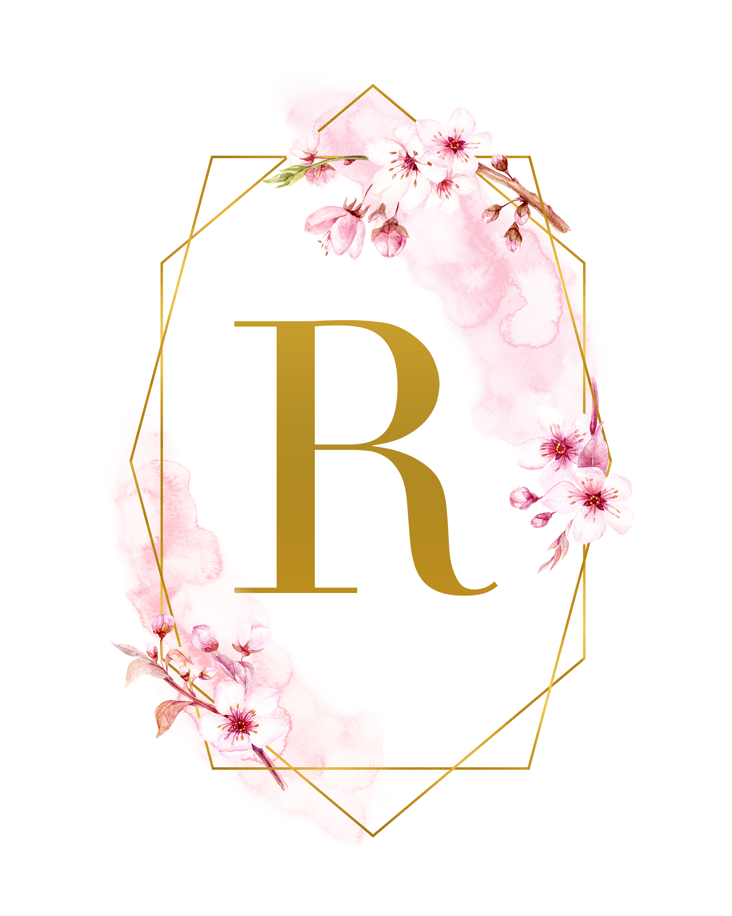 Free Printable Spring Time GLAM Monograms - The Cottage Market