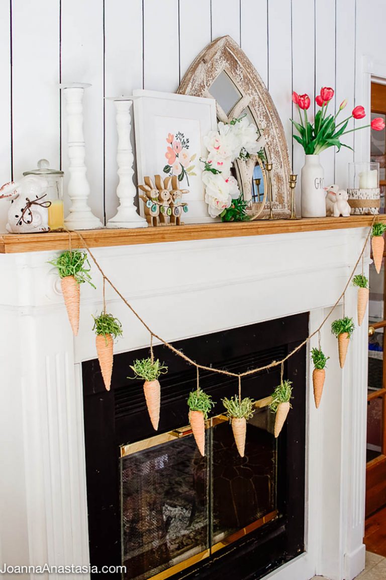 Simple Fresh Farmhouse Spring Mantel Ideas - The Cottage Market