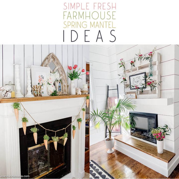 Simple Fresh Farmhouse Spring Mantel Ideas - The Cottage Market