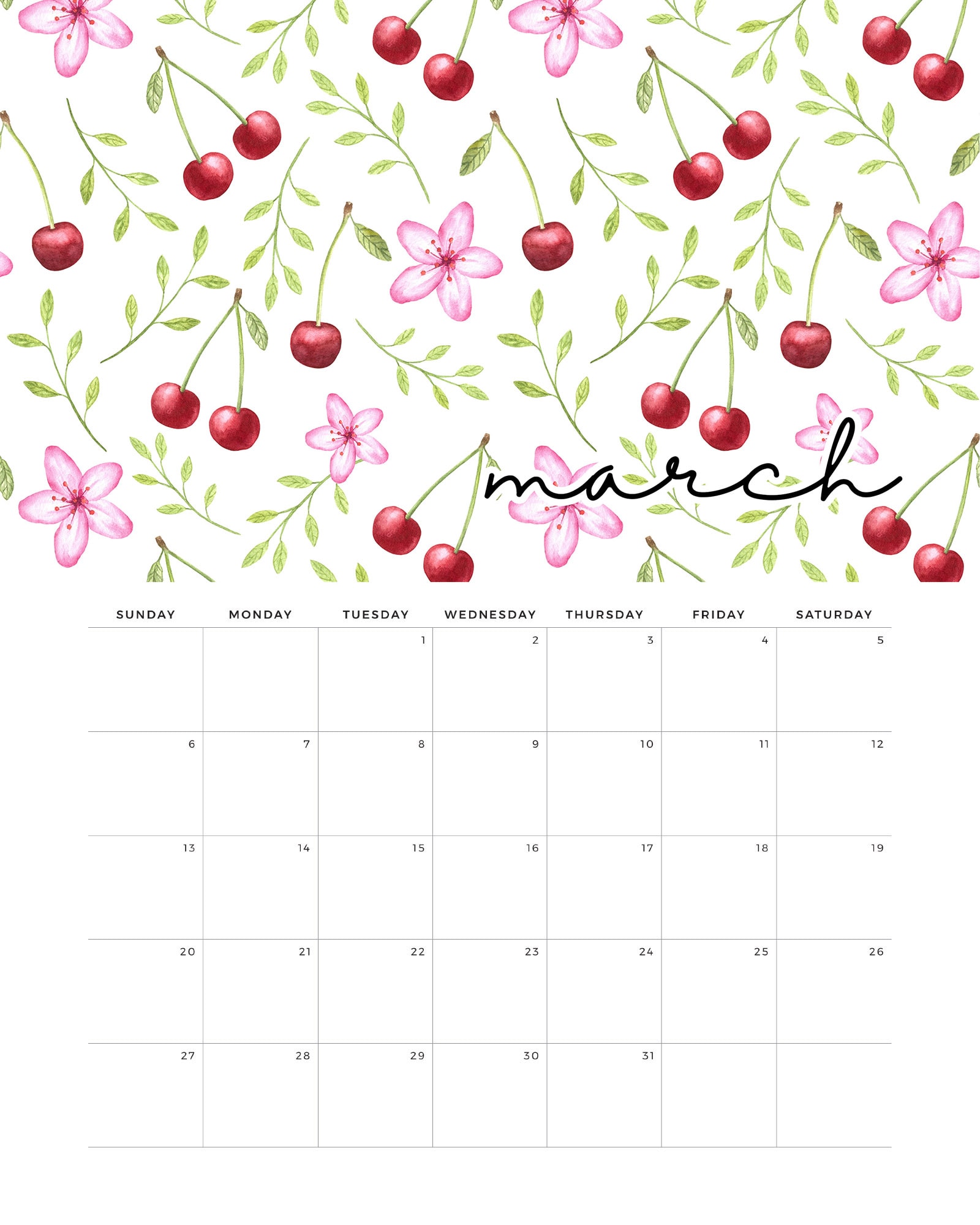 Free Printable 2022 Sweet Treats Calendar - The Cottage Market