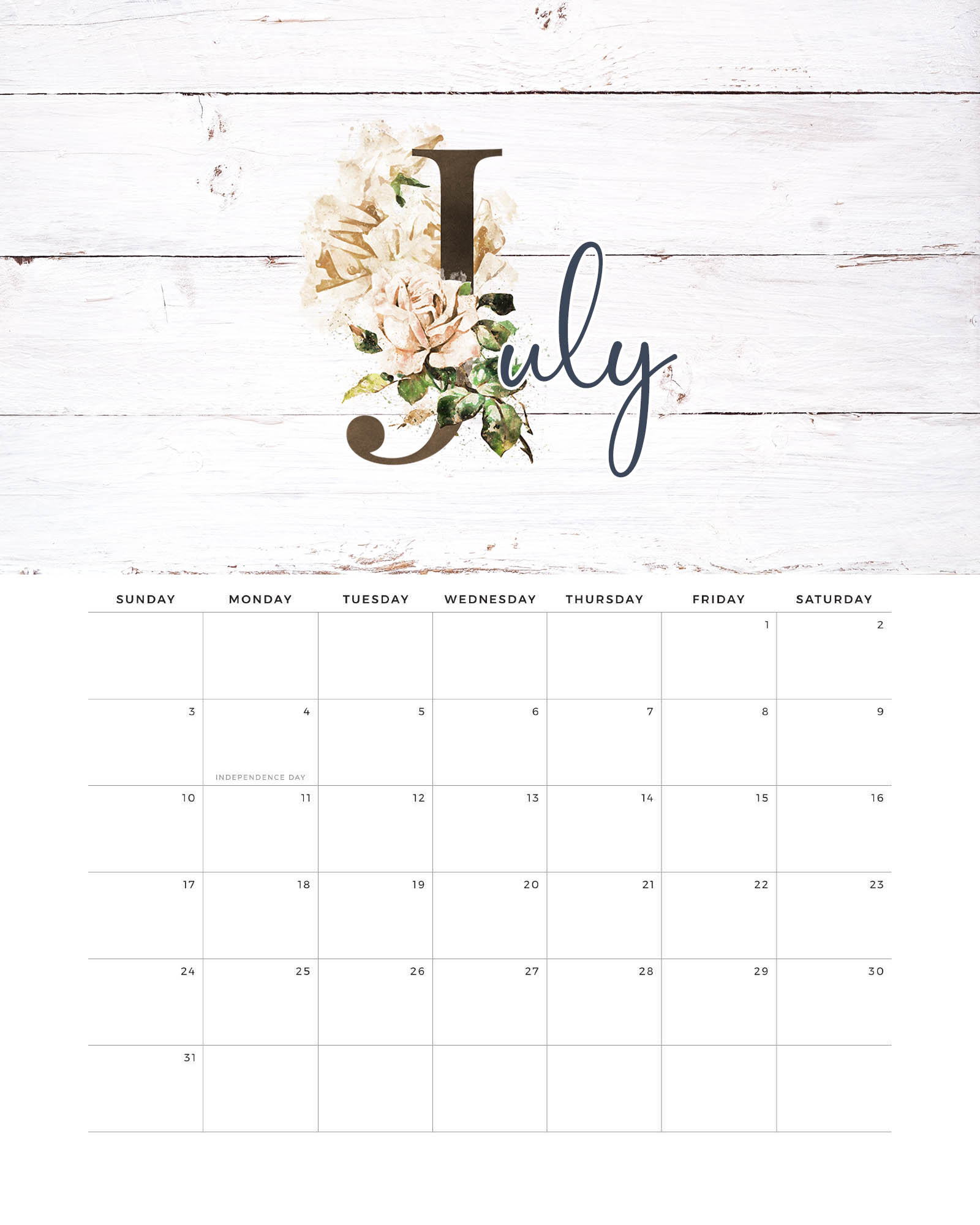 Free Printable 2022 Farmhouse Calendar - The Cottage Market