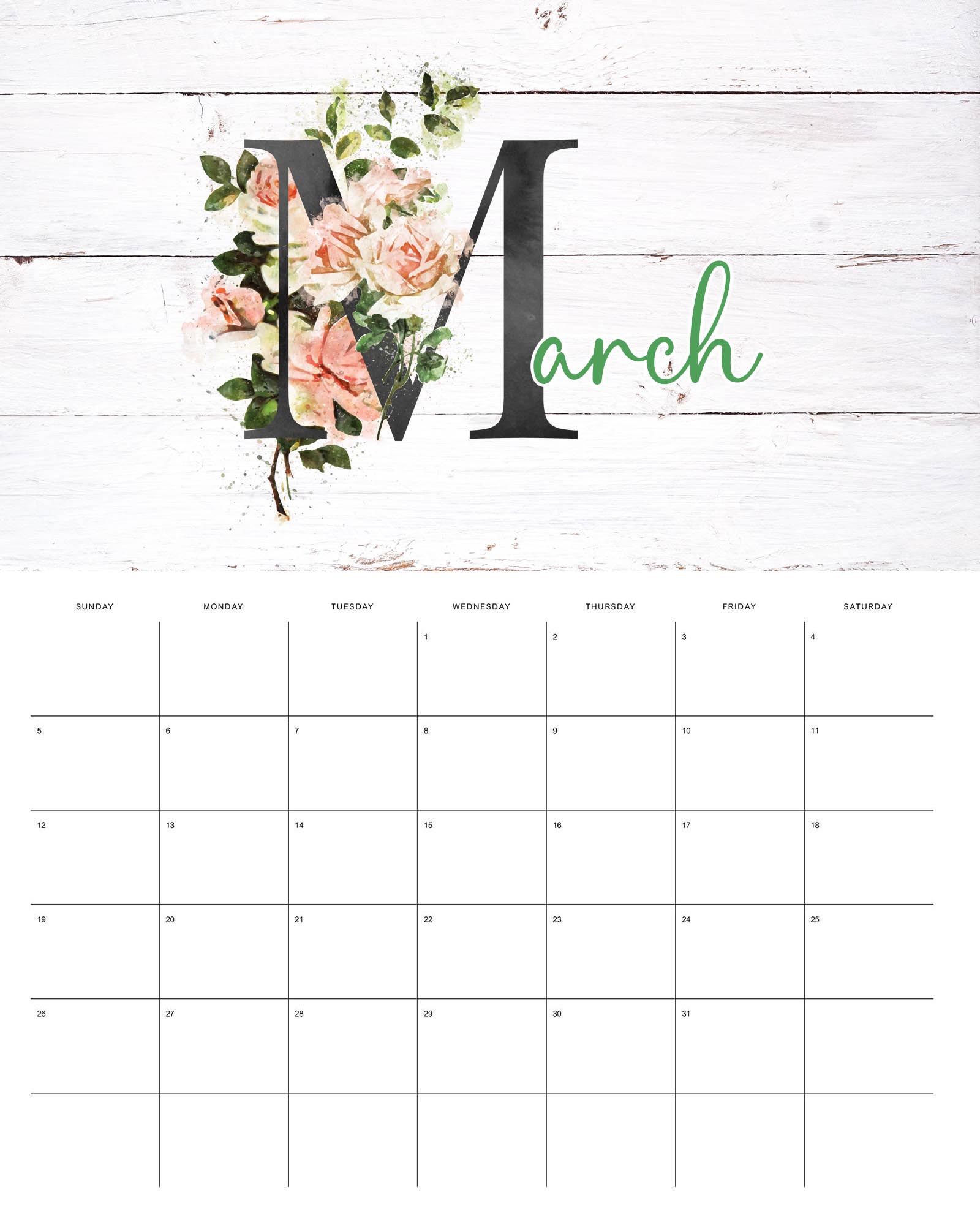 Free Printable 2023 Farmhouse Calendar - The Cottage Market